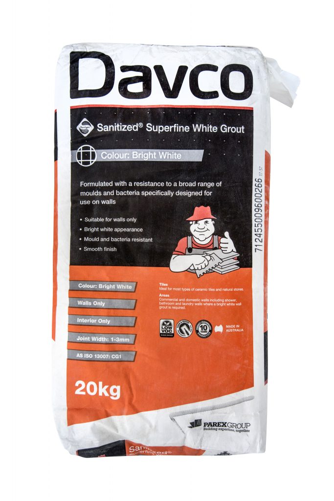 Sanitised Superfine White Grout 20kg | Products | Tilers Trade Centre
